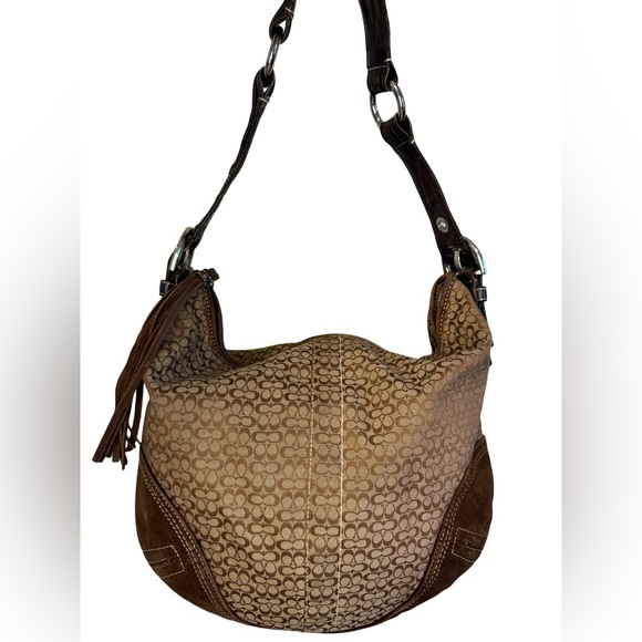 Coach | Bags | Vintage Coach Signature Print Micro Monogram C Brown ...